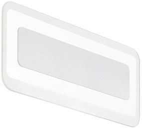Linea Light 8880 Antille_S, nástěnné svítidlo z pískovaného skla a bílého kovu, 14W LED 3000K, délka 31cm