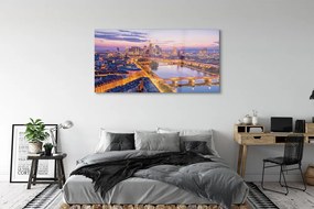 akrylový obraz Berlín noční panorama 140x70 cm