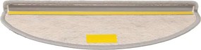 Samolepicí nášlapy na schody sisal 15 ks 65x21x4 cm stříbrné 326871