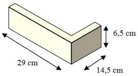 Rohový obklad - HAND BRICK BÍLÝ