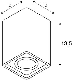 SLV 148004 Plastra Cl-1, stropní sádrové svítidlo, 1x35W GU10 výška 13,5cm