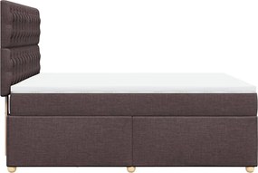 Box spring postel s matrací tmavě hnědá 140x190 cm textil 3293585