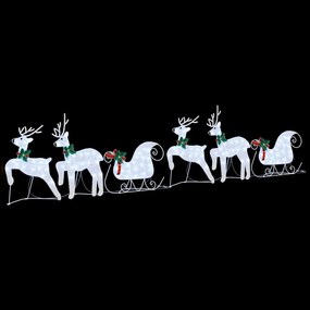LED Sobové 7 ks Stříbrná 43 x 18 x 66 cm textil 3385891