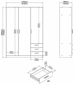 Tvilum Šatní skříň Spike 085 jackson hickory