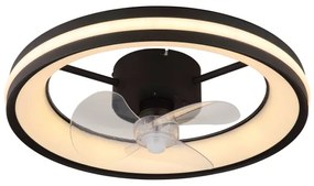 Globo 03651 - LED Stropní svítidlo s ventilátorem GATIAN LED/30W/230V černá + DO