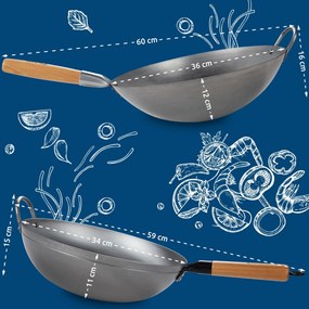 Wok sada Flach – přírodní
