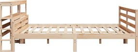 Rám postele s čelem 200 x 200 cm masivní borové dřevo 3305951