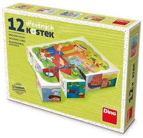 Dino Povolání 12 ks kostek