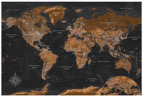 Korková  nástěnná dekorační tabule Stylová mapa [Mapa z korku]
