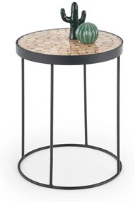 HALMAR Odkládací stolek Naturo 2 modřínové dřevo/černý