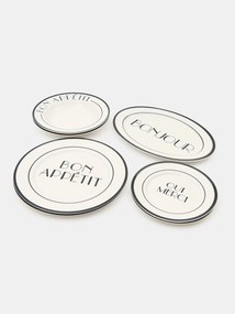Sinsay - Keramické misky s nápisem Bon appétit 2 pack - vícebarevná