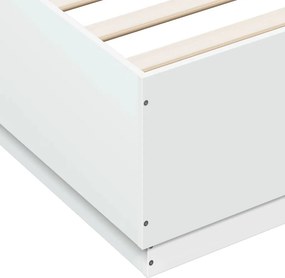 Rám postele bílý 150 x 200 cm kompozitní dřevo 3209695