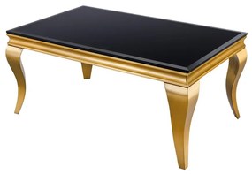 Massive home | Konferenční stolek MODERN BAROCCO GOLD 100 CM černý