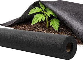 DIVODV Hustá černá agrovlákna 50 g, 1 x 20 m, protiplevelová izolace, mulčovací rohož