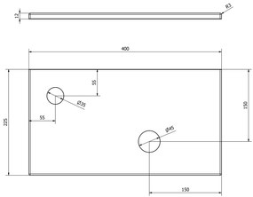 Sapho Sapho, Koupelnový set LATUS X 40, dub stříbrný/bílá, KSET-079