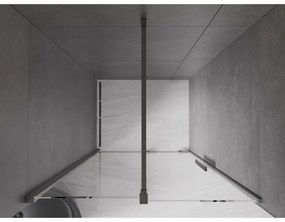 Mexen Velar, posuvné dveře do otvoru 100x200 cm, 8mm čiré sklo, grafitová matná, 871-100-000-01-66