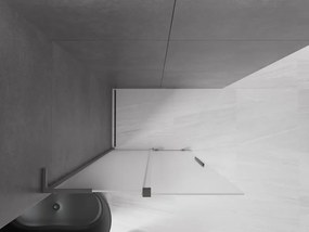 Mexen Velar L, posuvná sprchová zástěna Walk-in 120 x 200 cm, 8mm sklo námraza, broušený grafit, 871-120-003-33-95