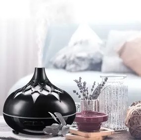SIXTOL Palm černý lesk / Aroma difuzer / 500ml / 12 W / Automatické vy