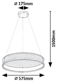 Rabalux 72032 - LED Lustr na lanku FARENZO LED/40W/230V 3000/4000K