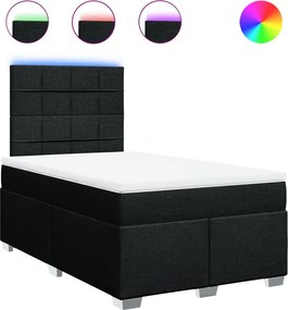 Box spring postel s matrací černá 120x190 cm textil 3292729