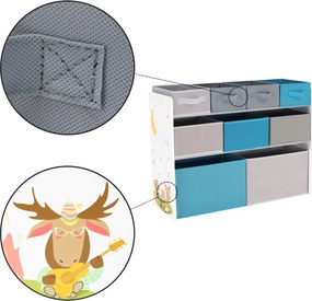 Organizér / regál na hračky, vícebarevná / vzor, DARLING TYP 2
