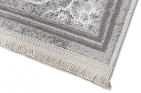 Exkluzivní šedý koberec s bílým orientálním vzorem Šířka: 80 cm | Délka: 150 cm