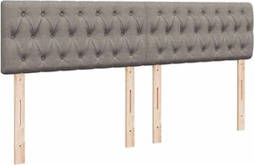 Box spring postel s matrací taupe 200x200 cm textil 3287186