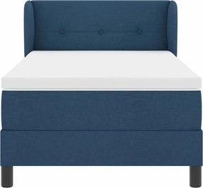Postel s boxspringem s čelo Modrá 80 x 200 cm textil 3339995