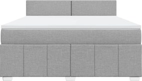 Box spring postel s matrací světle šedá 180 x 200 cm textil 3289440