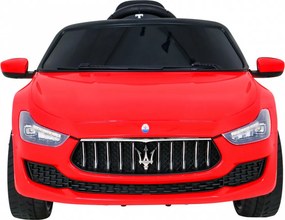 Ramiz Elektrické autíčko Maserati Ghibli na akumulátor červené + dálkové ovládání + pomalý start + EVA + MP3 USB + LED