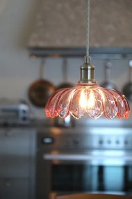 Markslöjd 109178 - Lustr na lanku KURAGE 1xE27/40W/230V mosaz/kouřová růžová