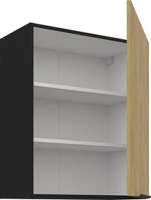 CREMONA cc | horní skříňka 60 G-72 1F policová | 60 cm | černá/cremona