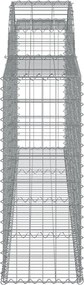 Klenuté gabionové koše 9 ks 300x30x80/100 cm pozinkované železo 3146510
