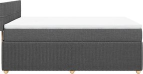 Box spring postel s matrací tmavě šedá 160x200 cm textil 3287508