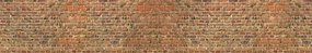 DIMEX | Fototapeta do kuchyně Zeď z červených cihel KI-350-306 | 350 x 60 cm | hnědá, oranžová