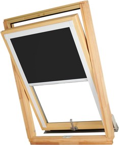 Dekodum Termoizolační roleta na střešní okno typu VELUX MK06/M06/306 Barva látky: Graphite Silver, Barva profilu: Borovice