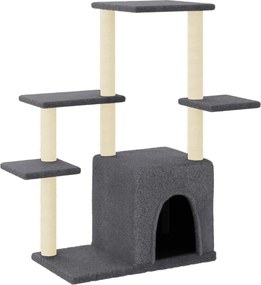 Škrabadlo pro kočky se sisalovými sloupky tmavě šedé 97,5 cm 172051