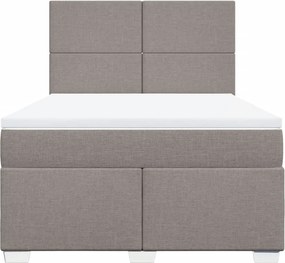 Box spring postel s matrací taupe 140x190 cm textil 3290480