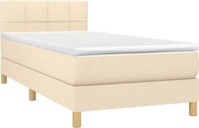 Box spring postel s matrací krémová 100 x 200 cm textil 3140598