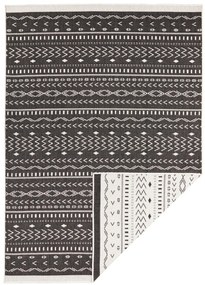 NORTHRUGS - Hanse Home koberce Kusový koberec Twin Supreme 103438 Kuba black creme – na ven i na doma - 80x250 cm