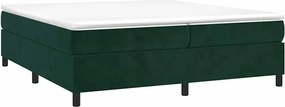 Box spring postel s matrací tmavě zelená 200x200 cm samet 3144702