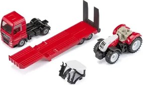 SIKU Auto tahač MAN s traktorem Steyr 1764 / Model 1:87 / Kov + plast