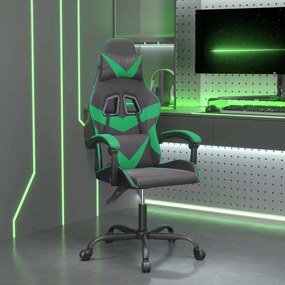 vidaXL Herní židle umělá kůže [3143842] Barva: Černo-zelená