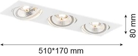 Argon 6115 - Podhledové svítidlo OLIMP 3xGU10-AR111/12W/230V bílá