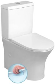 Bruckner LEON RIMLESS WC kombi mísa s nádržkou, spodní/zadní odpad, bílá