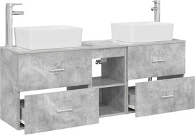 Sada koupelnových skříněk 3 ks Betonově šedá 53 x 34,5 x 63 cm 3405854