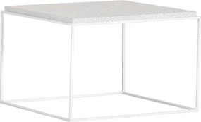 XXXLutz KONFERENČNÍ STOLEK, bílá, kov, kámen, 60/60/40 cm Boxxx - Konferenční stolky - 002362037904