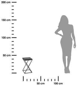 Stojan na květiny LOFT 40x24 cm černá
