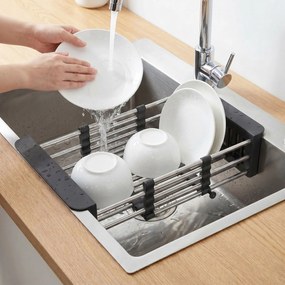 Teleskopický odkapávač na dřez REA P14487, černý