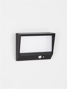 NV 9492540 Venkovní nástěnné svítidlo VALOR antracitový hliník a matný akryl LED 2W 3000K 3.7V 86st. IP65 vypínač na těle / solární / pohybové čidlo - NOVA LUCE